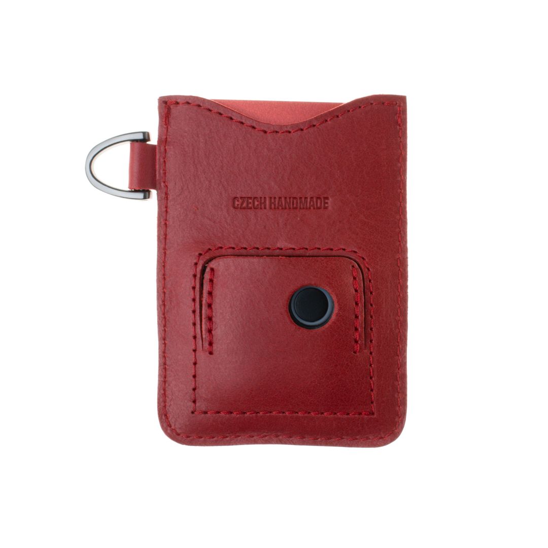 Fixed Smile Cards valódi bőr pénztárca Smile Pro helymeghatározóval, piros - eMAG.hu