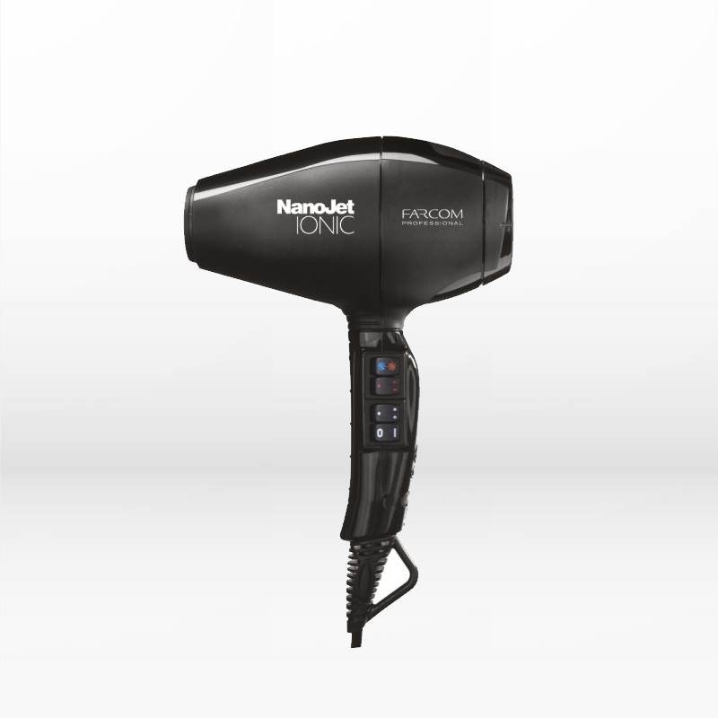 Uscator de par, Farcom Professional Nanojet Ionic, 2200W, Negru - eMAG.ro