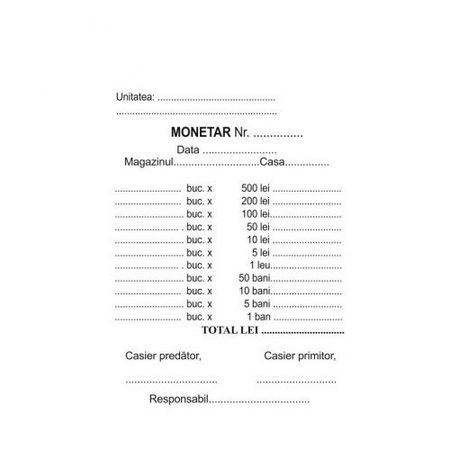Monetar A6, autocopiativ 2 exemplare - eMAG.ro