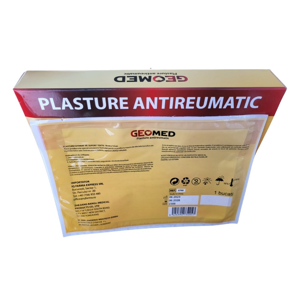 Plasturi Antireumatici cu Ardei, 10 buc, GEOMED - eMAG.ro