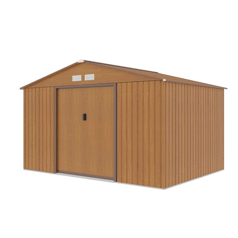Casuta de gradina Aria XL, pentru scule, Culoare Stejar Aur, dimensiuni ...