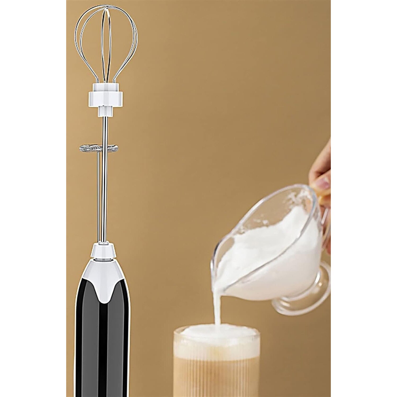 Aparat pentru spumarea laptelui 2 in 1 Doty®, wireless, 2 trepte de ...