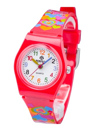 Ceas copii, Perfect, Plastic/Cauciuc, Rosu - eMAG.ro