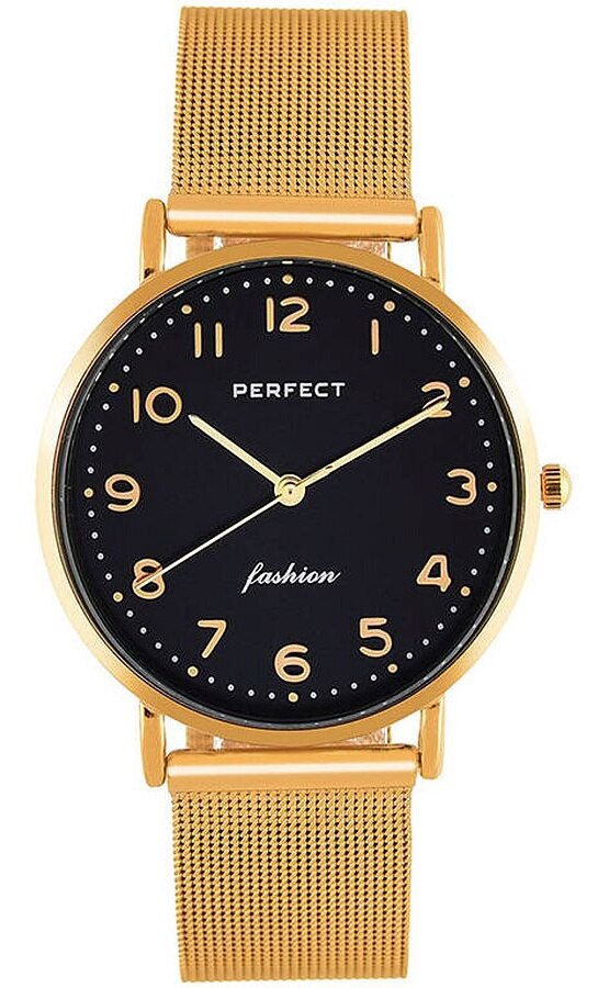 Ceas dama, Perfect, Inox/Metal, Cuart, Auriu - eMAG.ro