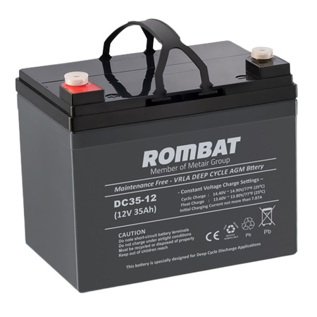 Acumulator stationar ROMBAT DCG35, AGM 12 V, 35 Ah, 196x131x167 mm ...