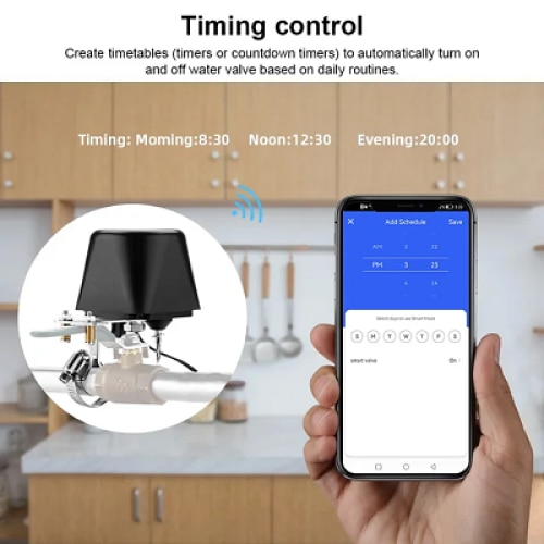 Electrovalva inteligenta pentru apa sau gaz Smart Wifi - eMAG.ro