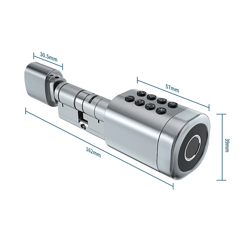 Cilindru incuietoare inteligenta, acces cu cod, amprenta, card NFC ...