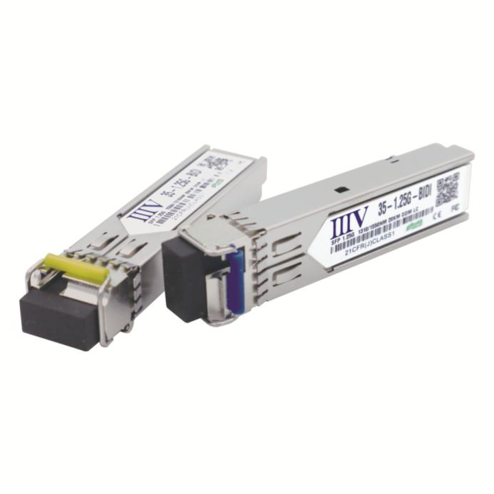 Set SFP Gigabit WDM Datamaxx 1000BASE-BX Single Mode 1310/1550NM 3KM conector SC DDM Bi ...