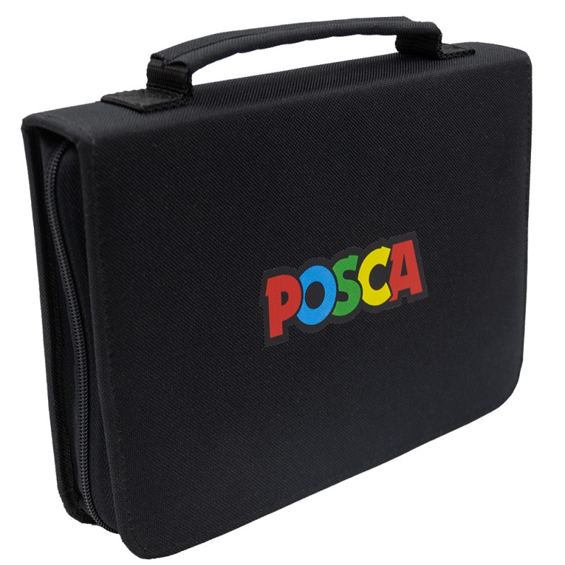 Mapa UNIBALL Posca, echipata cu 24 de markere, 26x18x5.5cm - eMAG.ro