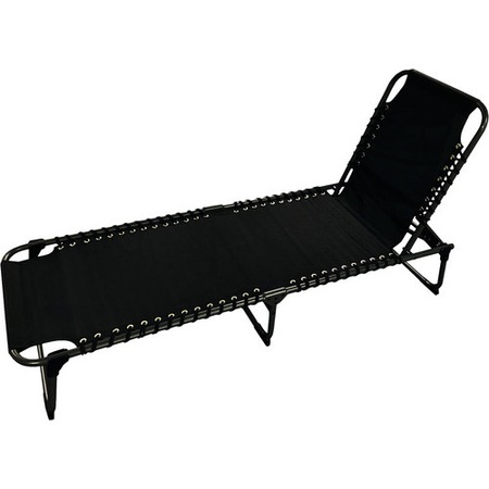 Sezlong Camping Metal Si Textil Garden Place 30x61x193 Cm Negru - eMAG.ro