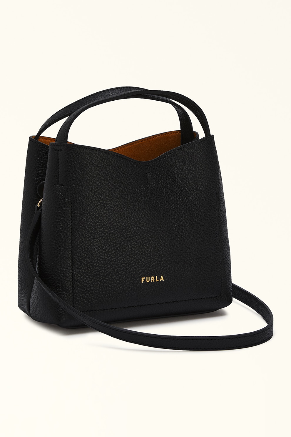 Furla, Geanta hobo din piele Primula, Negru - eMAG.ro