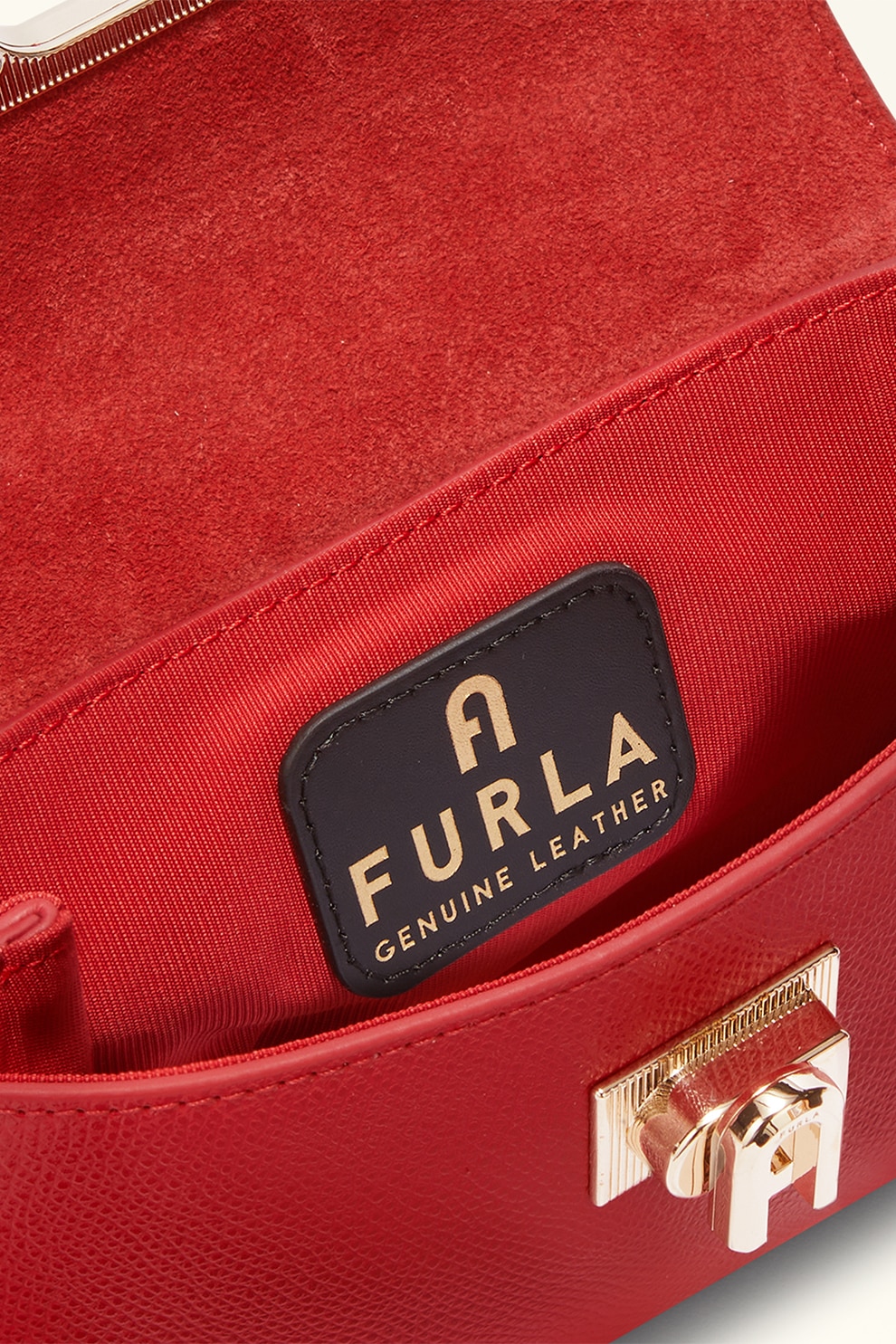 Furla, Geanta crossbody mica din piele 1927, Rosu - eMAG.ro