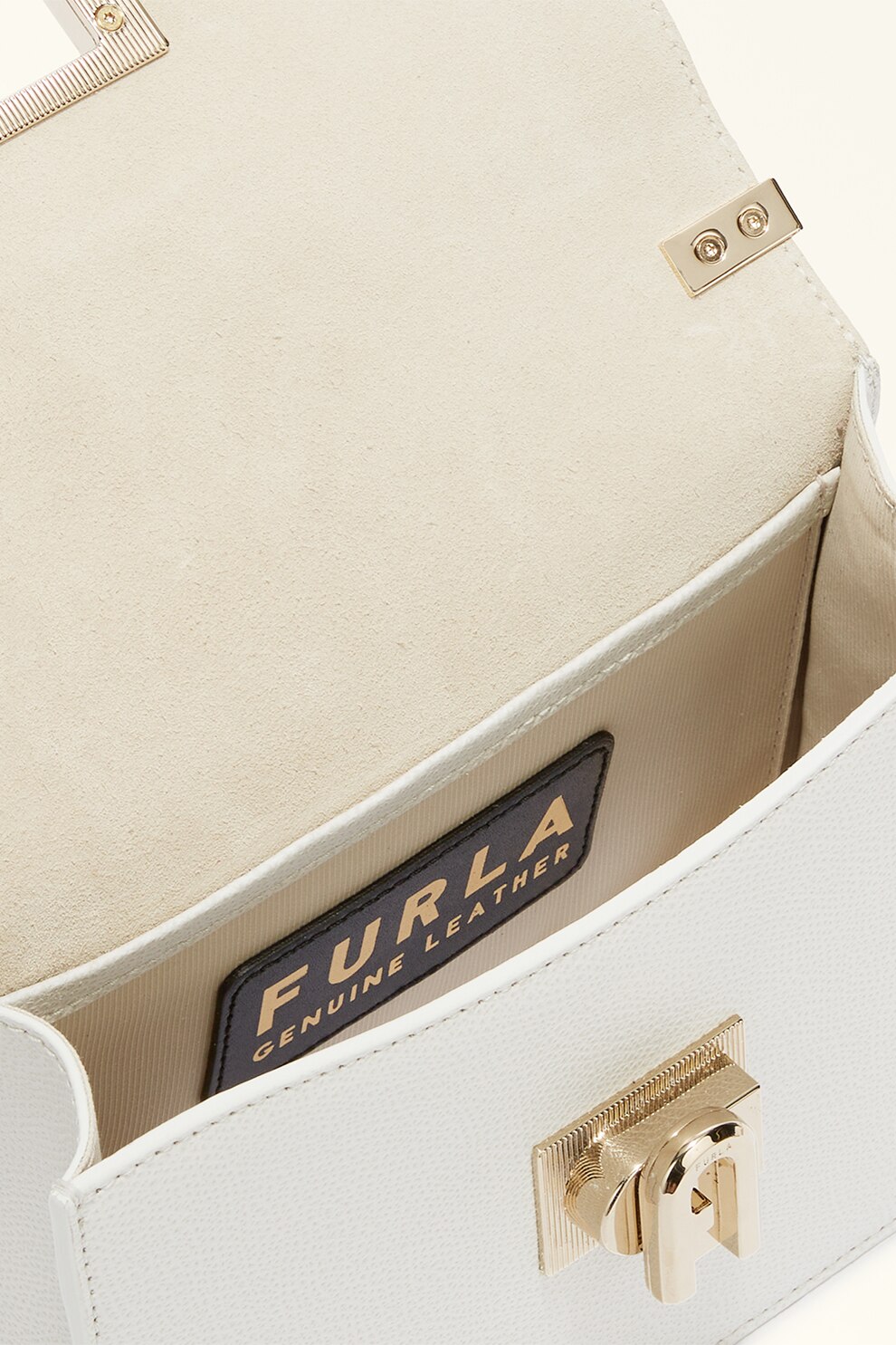 Furla, Geanta crossbody din piele 1927, Alb - eMAG.ro