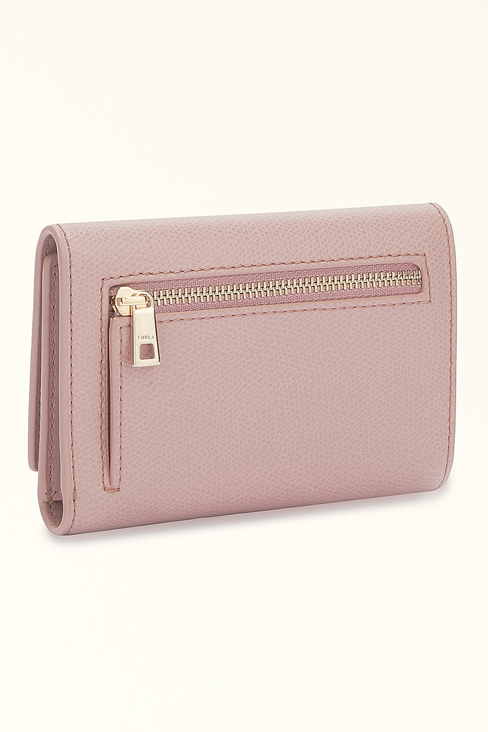 Furla, Portofel din piele 1927 Compact, Roz prafuit - eMAG.ro