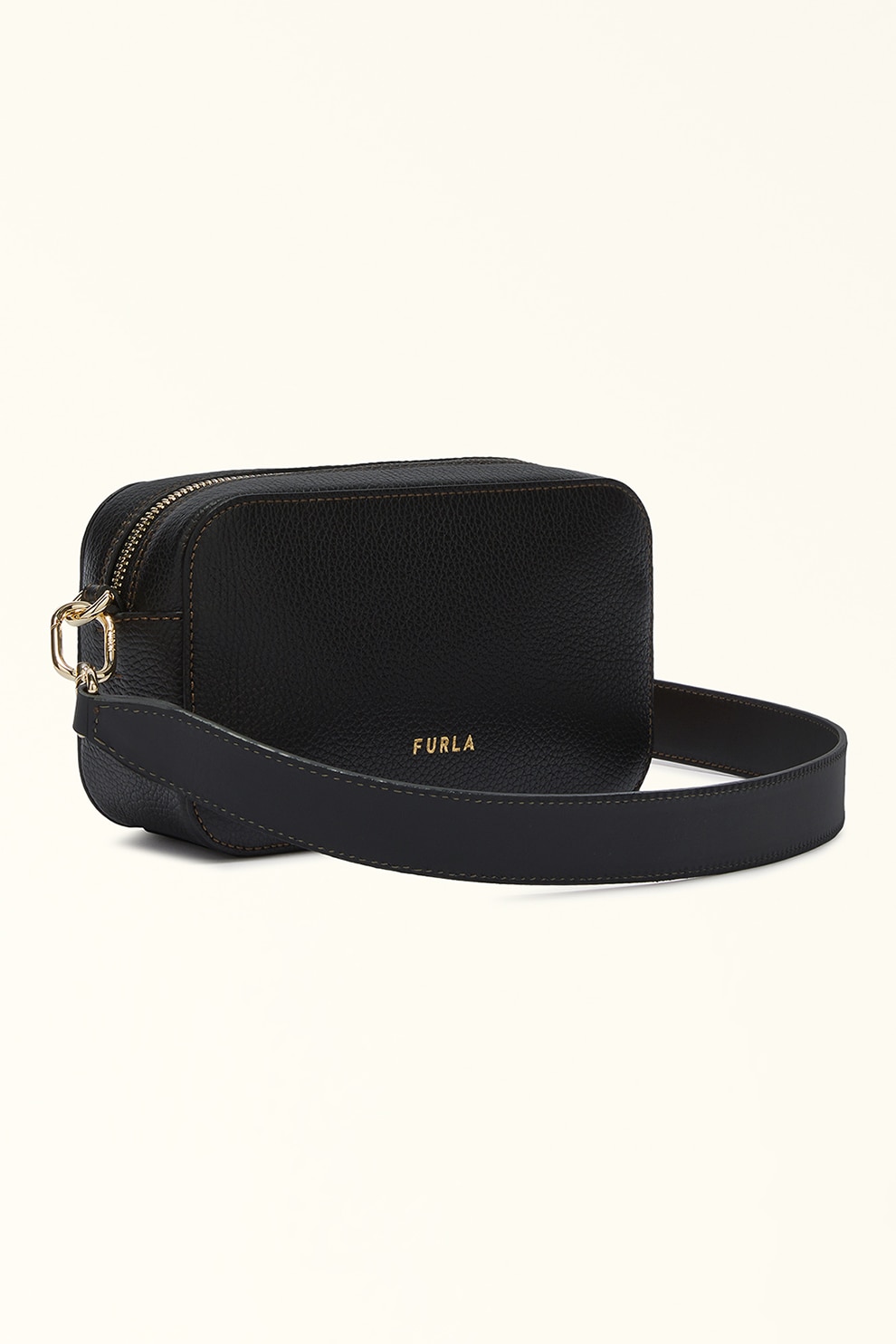 Furla, Geanta crossbody mica din piele Primula, Negru - eMAG.ro