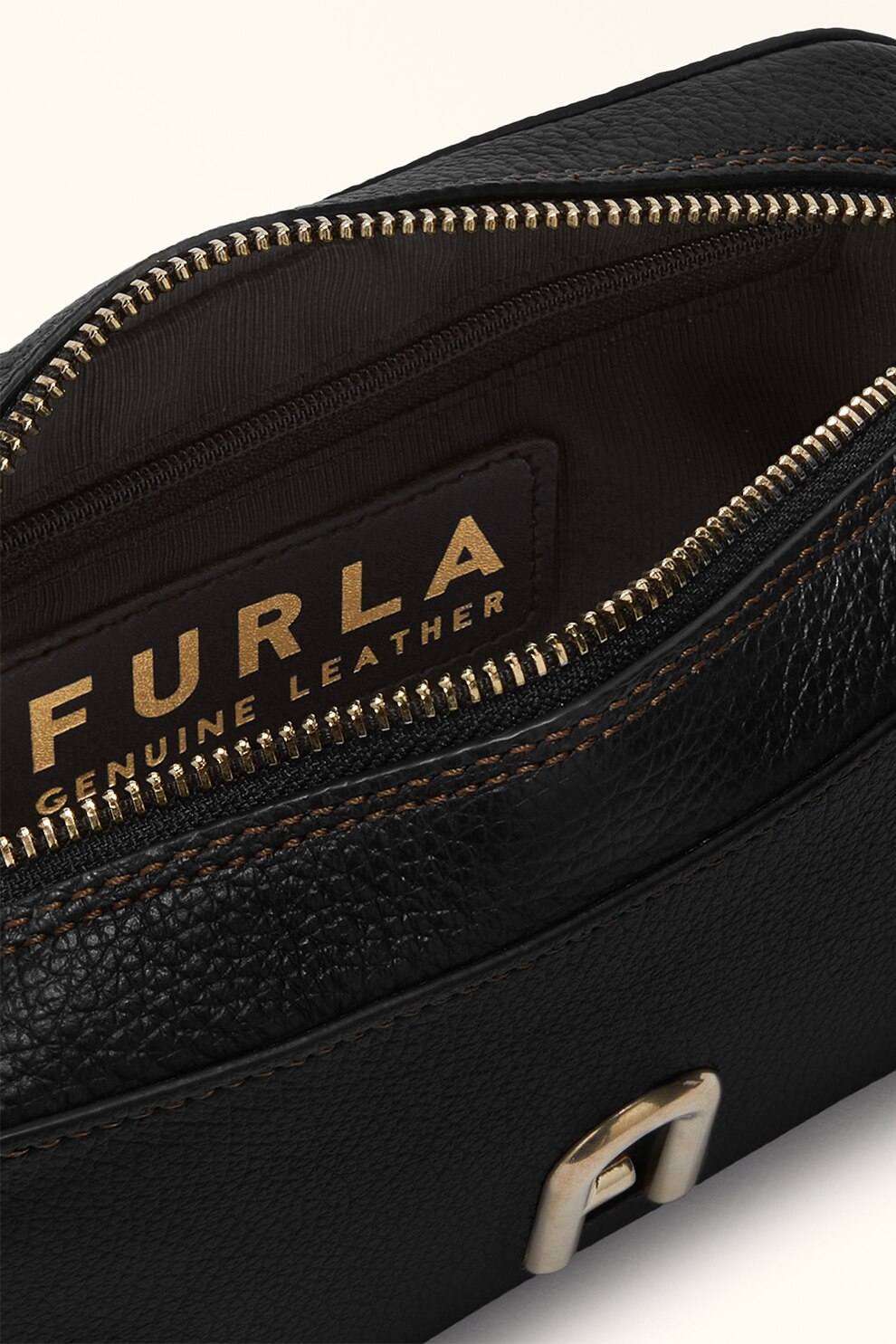 Furla, Geanta crossbody mica din piele Primula, Negru - eMAG.ro