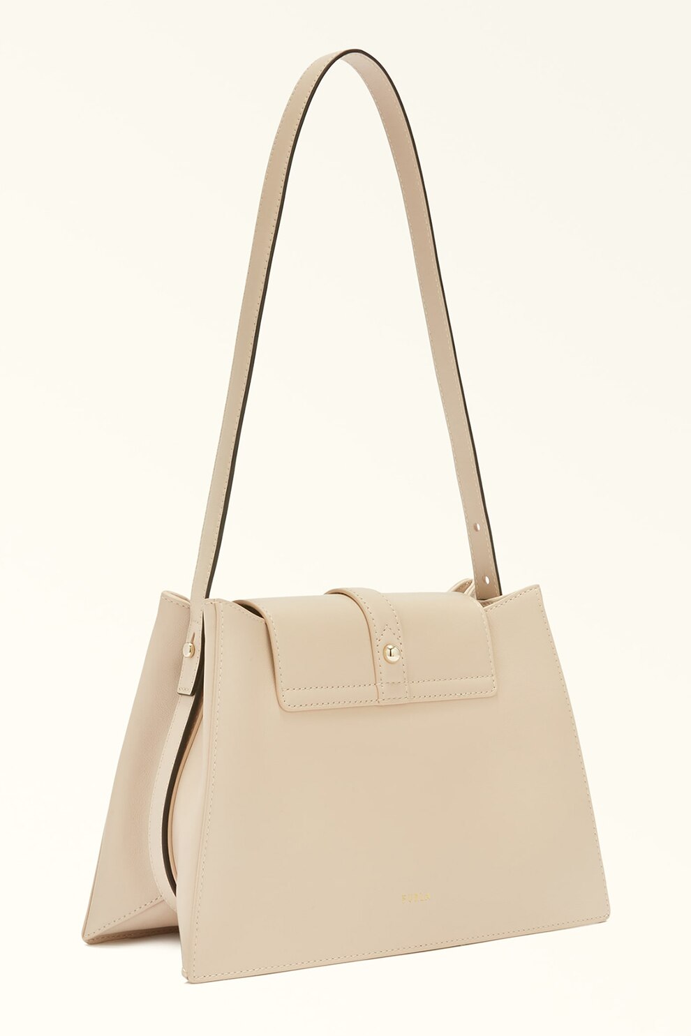 Furla, Geanta de piele cu bareta de umar Nuvola, Bej deschis - eMAG.ro