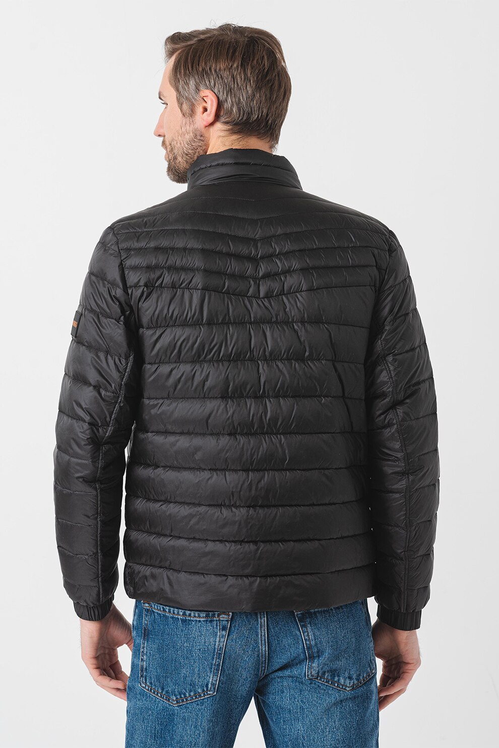 BOSS, Geaca usoara matlasata Oden, Negru, 48 - eMAG.ro