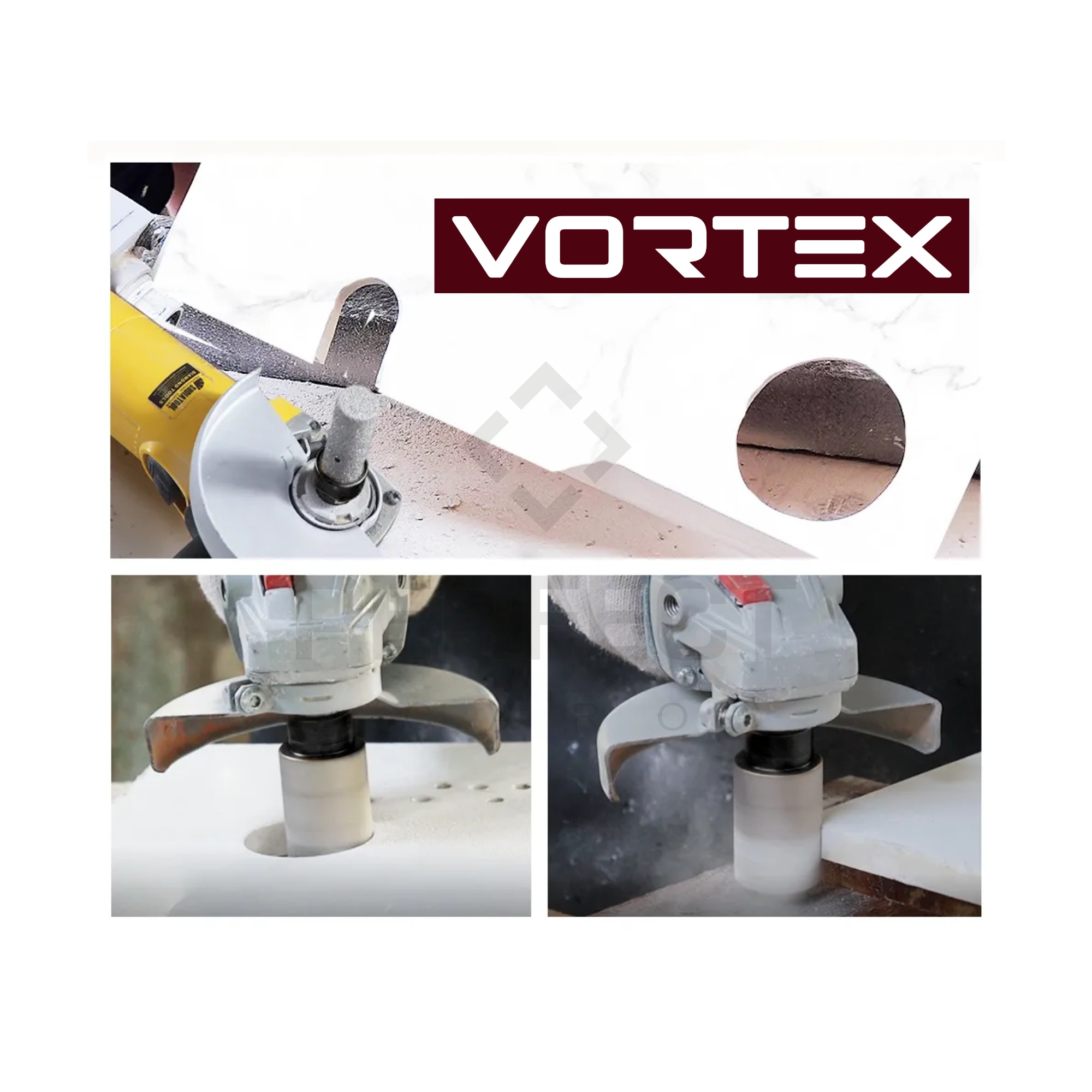 Freza cu diamant, Vortex, 20 mm, Otel, Argintiu/Negru - eMAG.ro