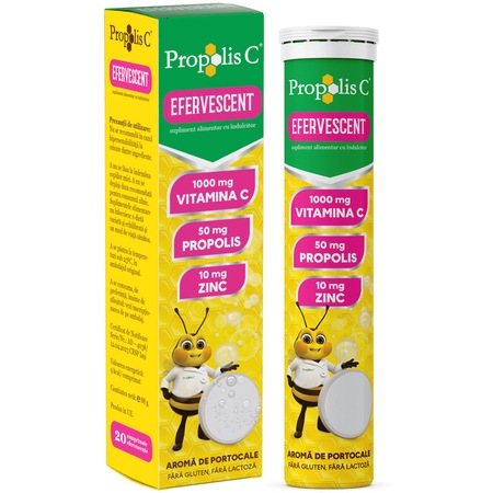 Propolis C Efervescent, Fiterman Pharma, 20 comprimate efervescente ...