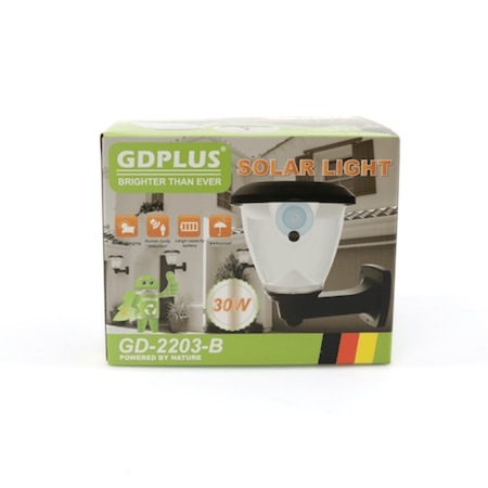 Lampa solara GDPLUS, Scop®, pentru gradina cu LED de perete cu senzor de miscare GD-2204-B - eMAG.ro