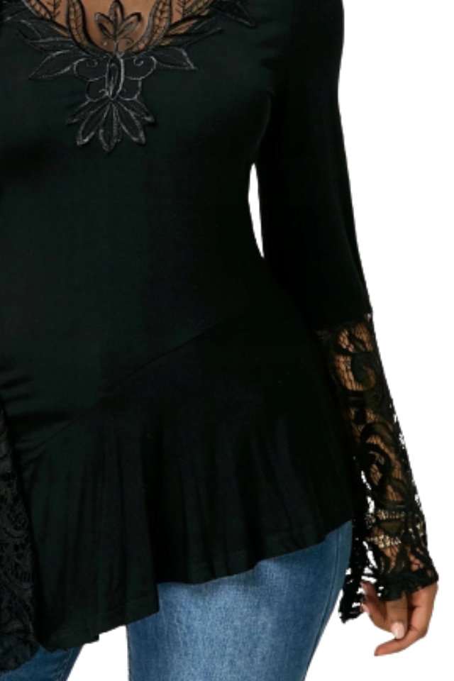Bluza eleganta pentru femei din dantela cu ornamente frumoase - eMAG.ro