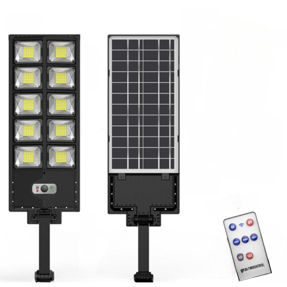 Lampa Solara de exterior, 210W, Proiector cu 420 LED-uri in 10 Casete ...