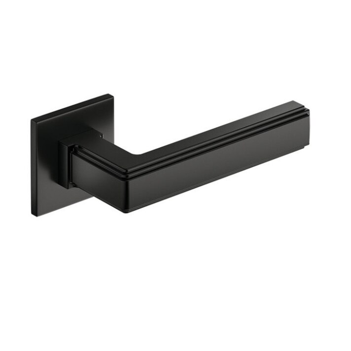 Set maner negru mat, usa interior Royal W, rozeta yala elegant si sigur ...