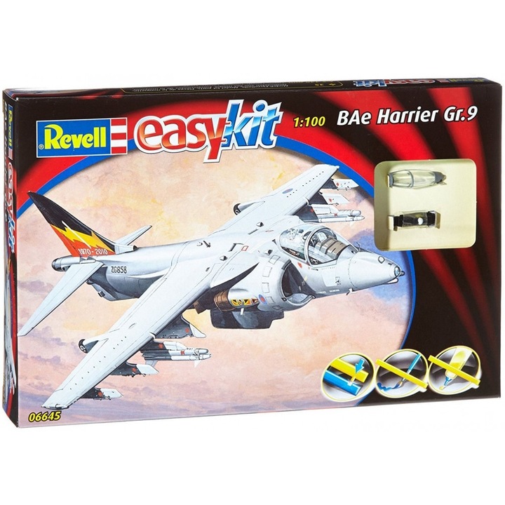 Model de asamblat, Revell, BAe Harrier Gr.9, Easy Kit, 35 piese - eMAG.ro