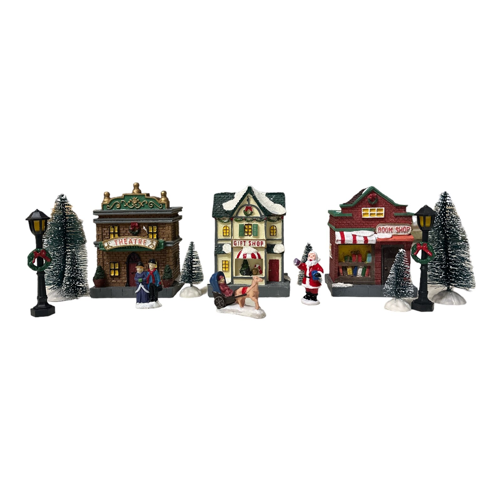 Set 14 Decoratiuni Craciun, Orasel cu Lumini, 902-6, 30x25x8 cm - eMAG.ro