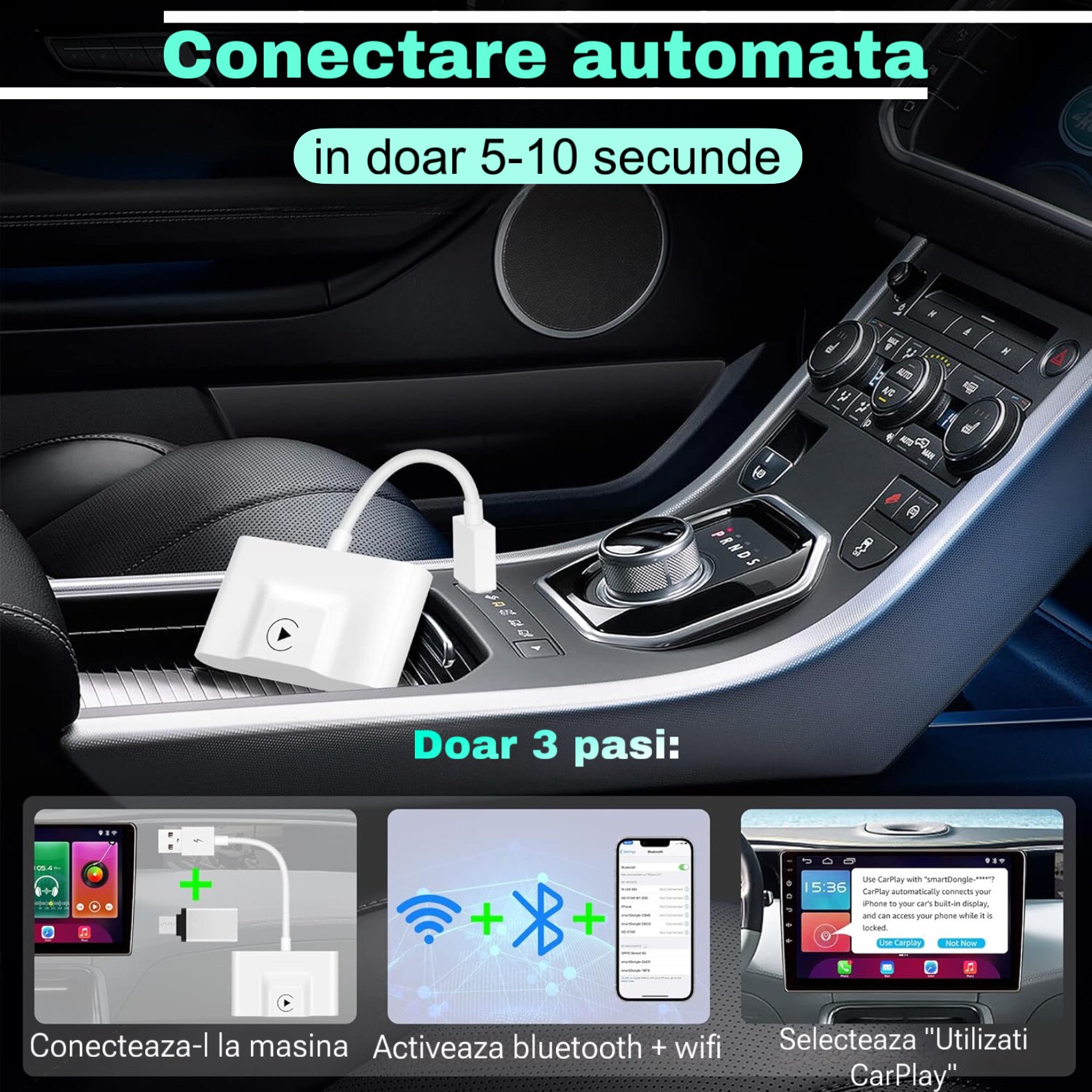 Modul Carplay wireless PRO, pentru masini cu Carplay de fabrica prin ...