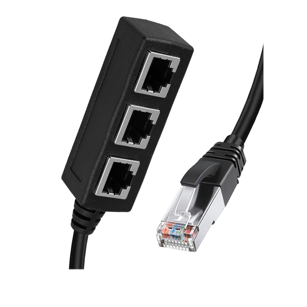 Cablu adaptor de retea, Vaxiuja, RJ45, 2500 MB, Reteaua este impartita ...