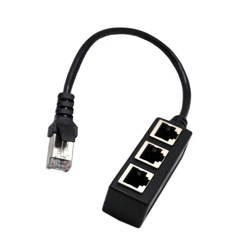 Cablu adaptor de retea, Vaxiuja, RJ45, 2500 MB, Reteaua este impartita ...