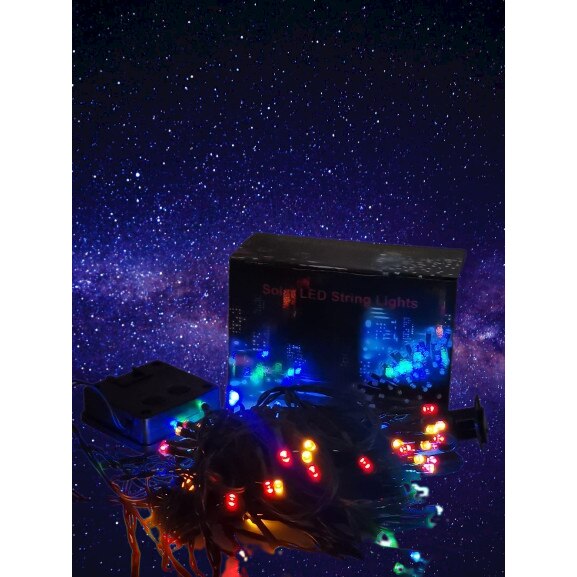 Instalatie de Craciun, multicolor, 100 LED-uri cu incarcare solara, 12 ...