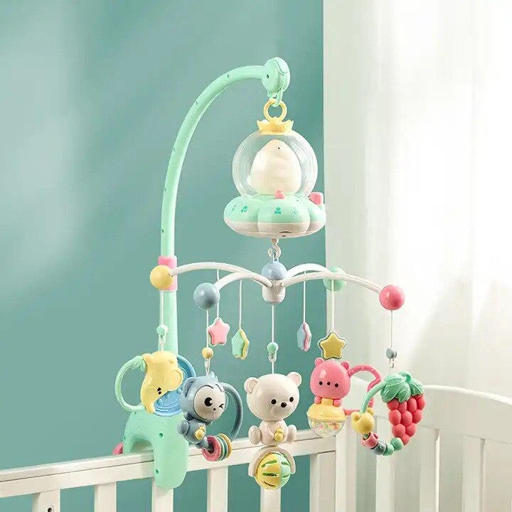 Carusel muzical pentru patut bebe Vichema™, Interactiv, Melodii si ...