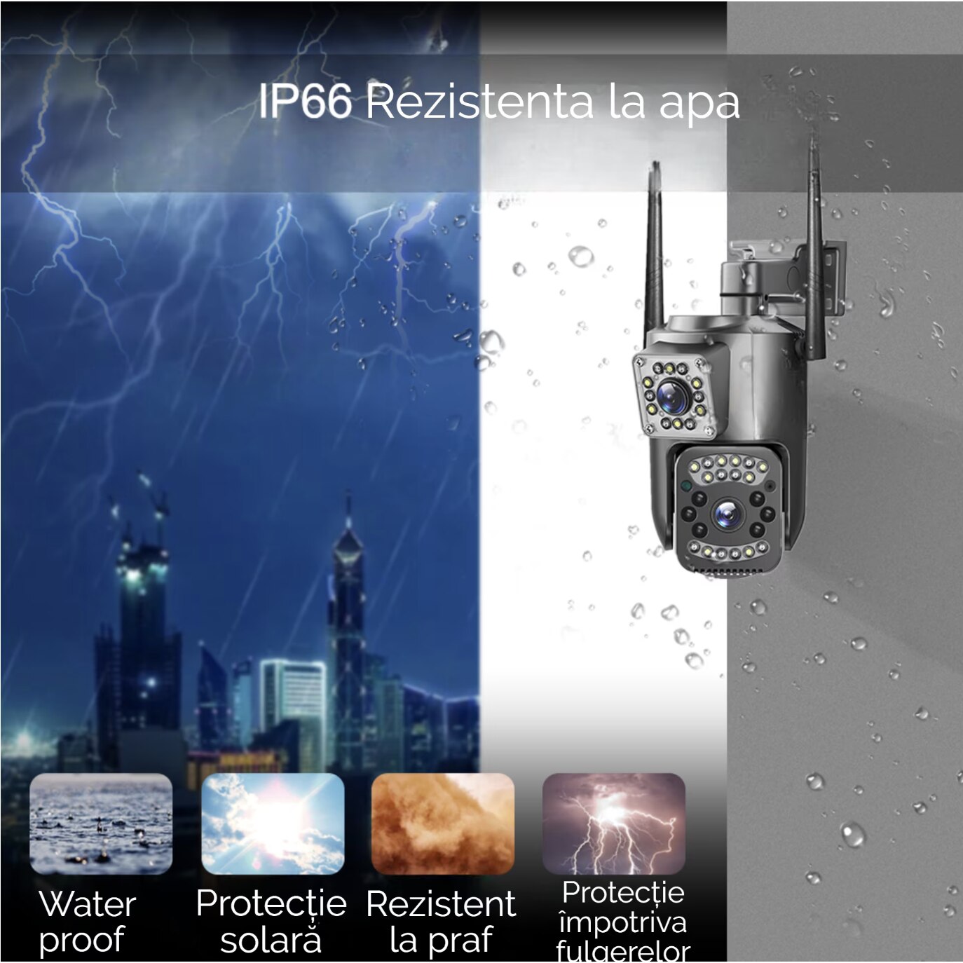 Camera de supraveghere rotativa, comunicare bidirectionala, Ultra HD ...
