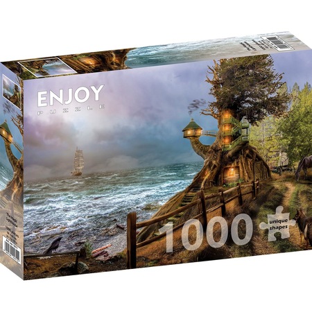 Set Puzzle 1000 piese ENJOY - The Magic Lighthouse si folii pentru ...