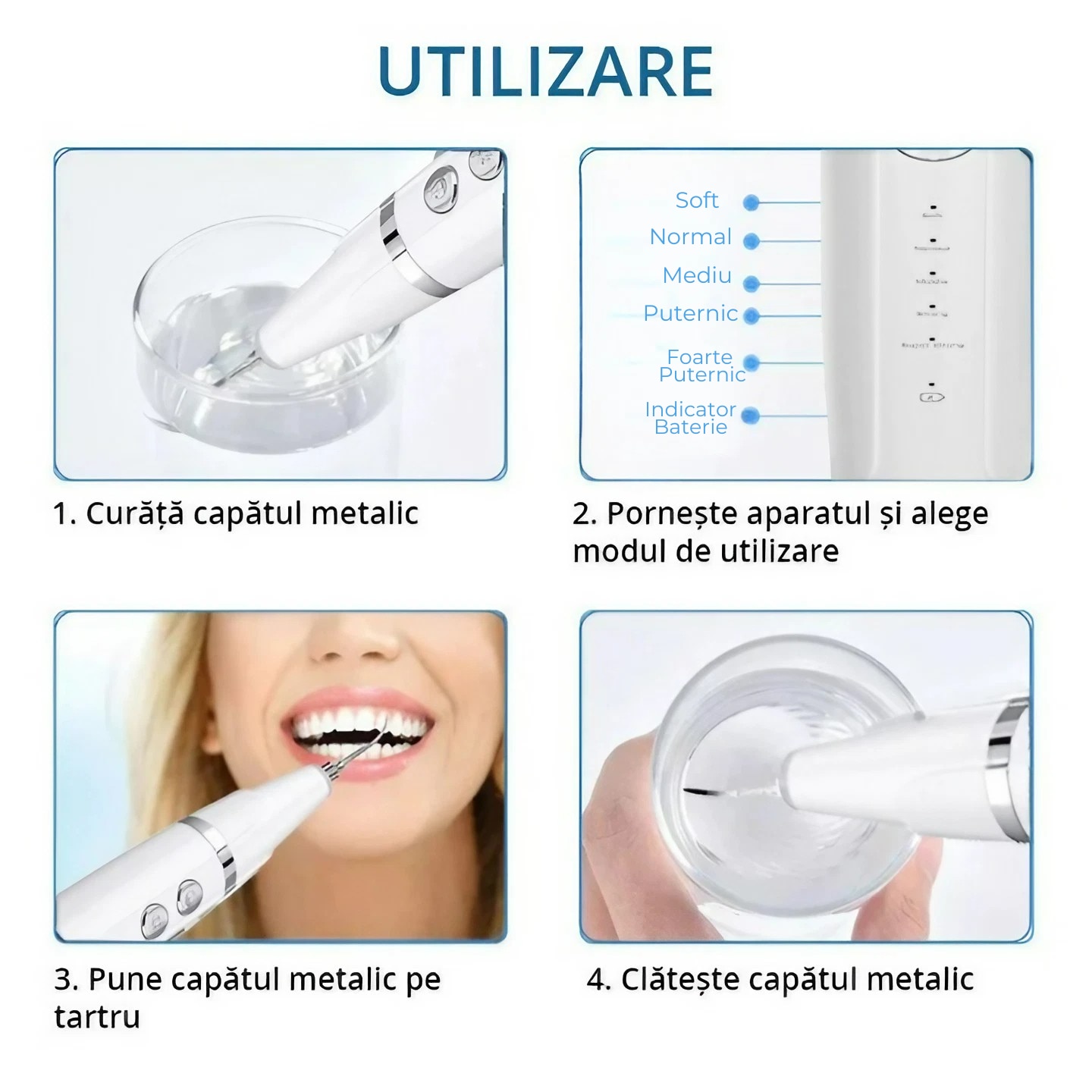 Aparat Ultrasonic Profesional Eliminare Tartru NovEterna®, Dispozitiv ...