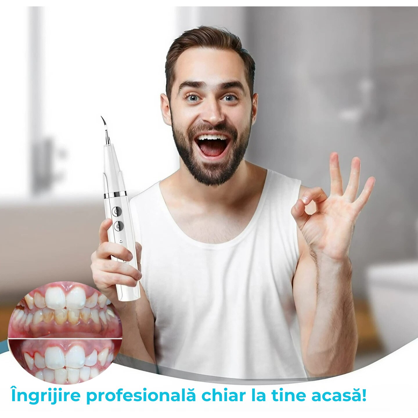 Aparat Ultrasonic Profesional Eliminare Tartru NovEterna®, Dispozitiv ...