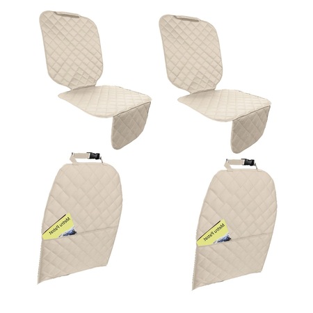 Комплект от 4 протектора за кола, ватирани, универсални, кремави, могат ...