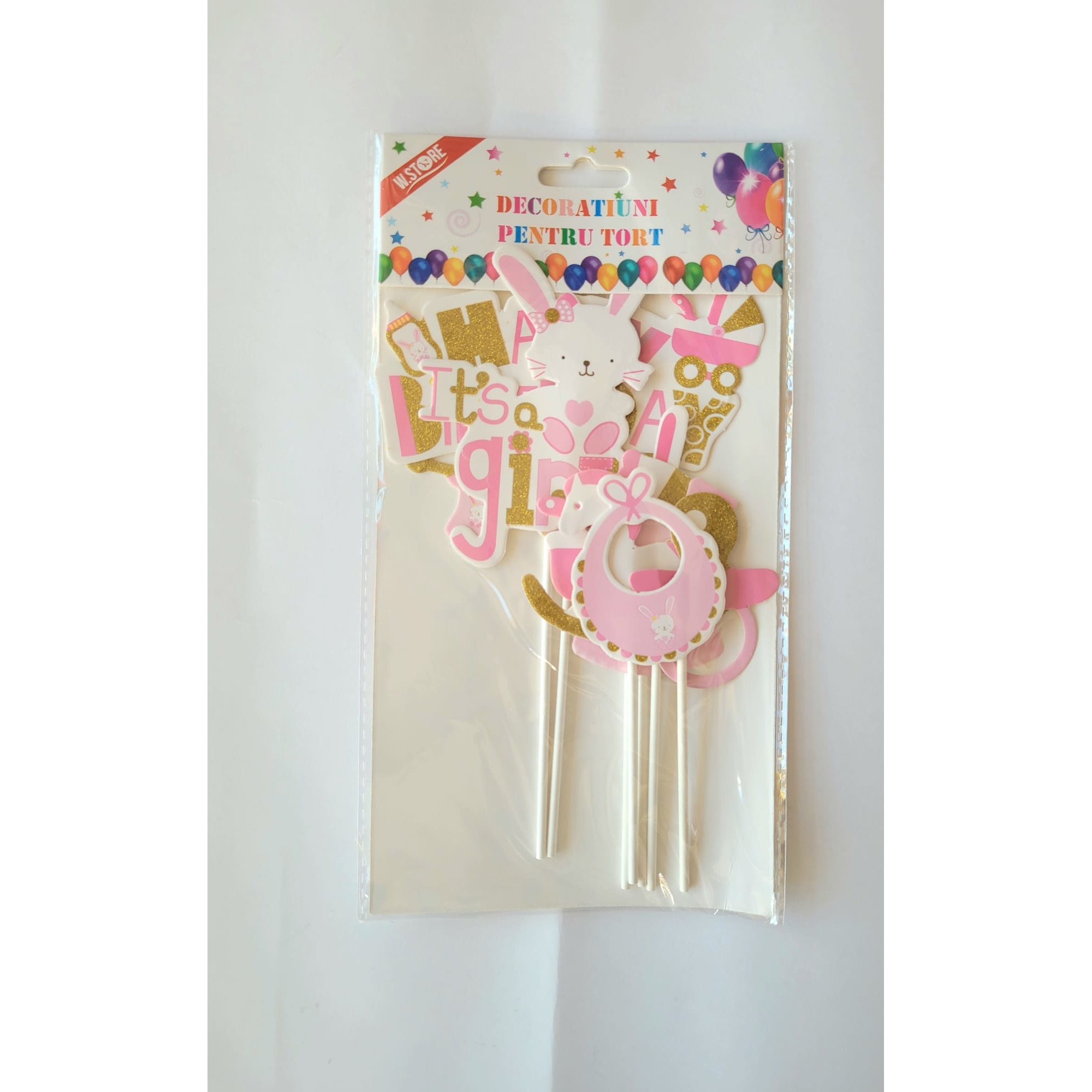 Set 7 decoratiuni briosa / tort bebe fata 7 cm - eMAG.ro