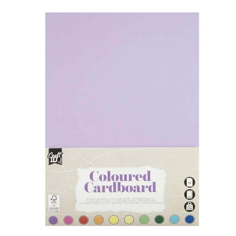 Set carton colorat A4 220 gr 10 culori CraftID - eMAG.ro