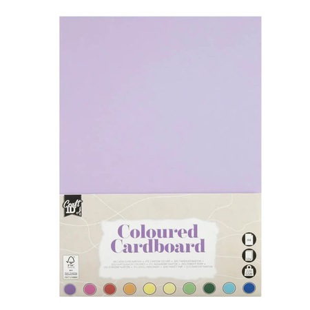 Set carton colorat A4 220 gr 10 culori CraftID - eMAG.ro