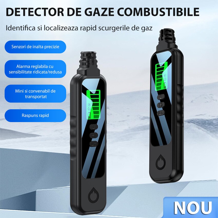 Detector scurgeri de gaz, Chucai, Portabil, LCD, Negru - eMAG.ro