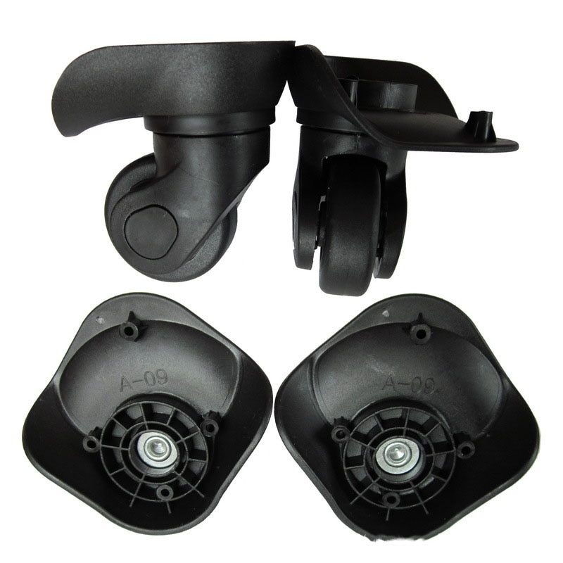 Set 2 roti pentru troler, Llwl, Plastic, 7x2.8 cm, Negru - eMAG.ro