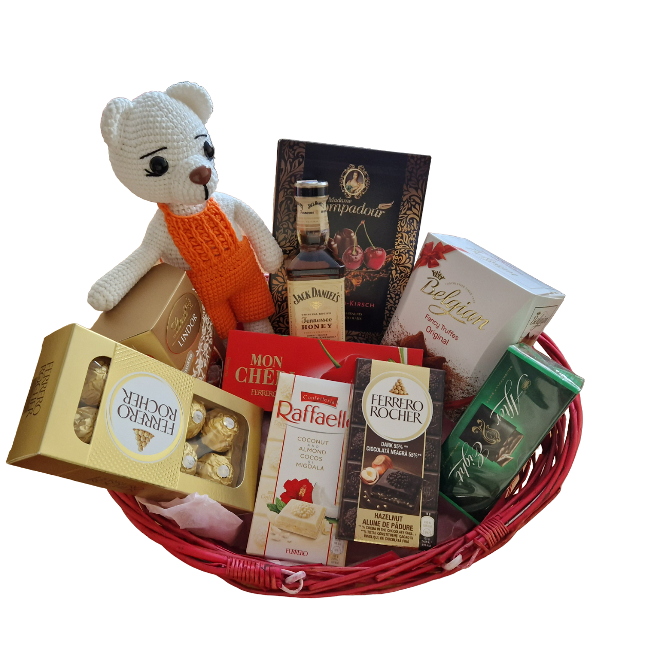 Cos cadou elegant, model White Bear, 10 produse - eMAG.ro