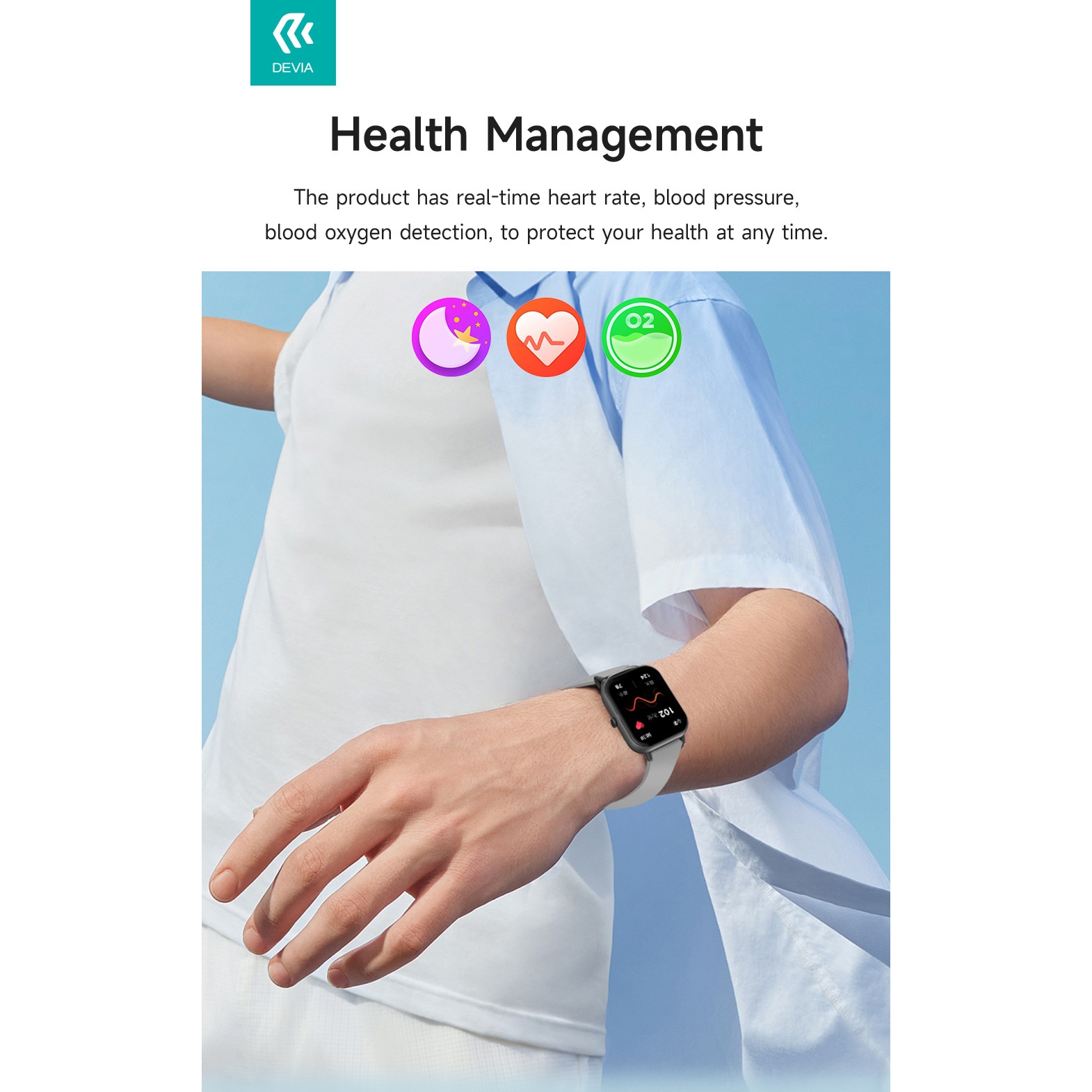 Smartwatch, Devia, WT2, Verde - eMAG.ro