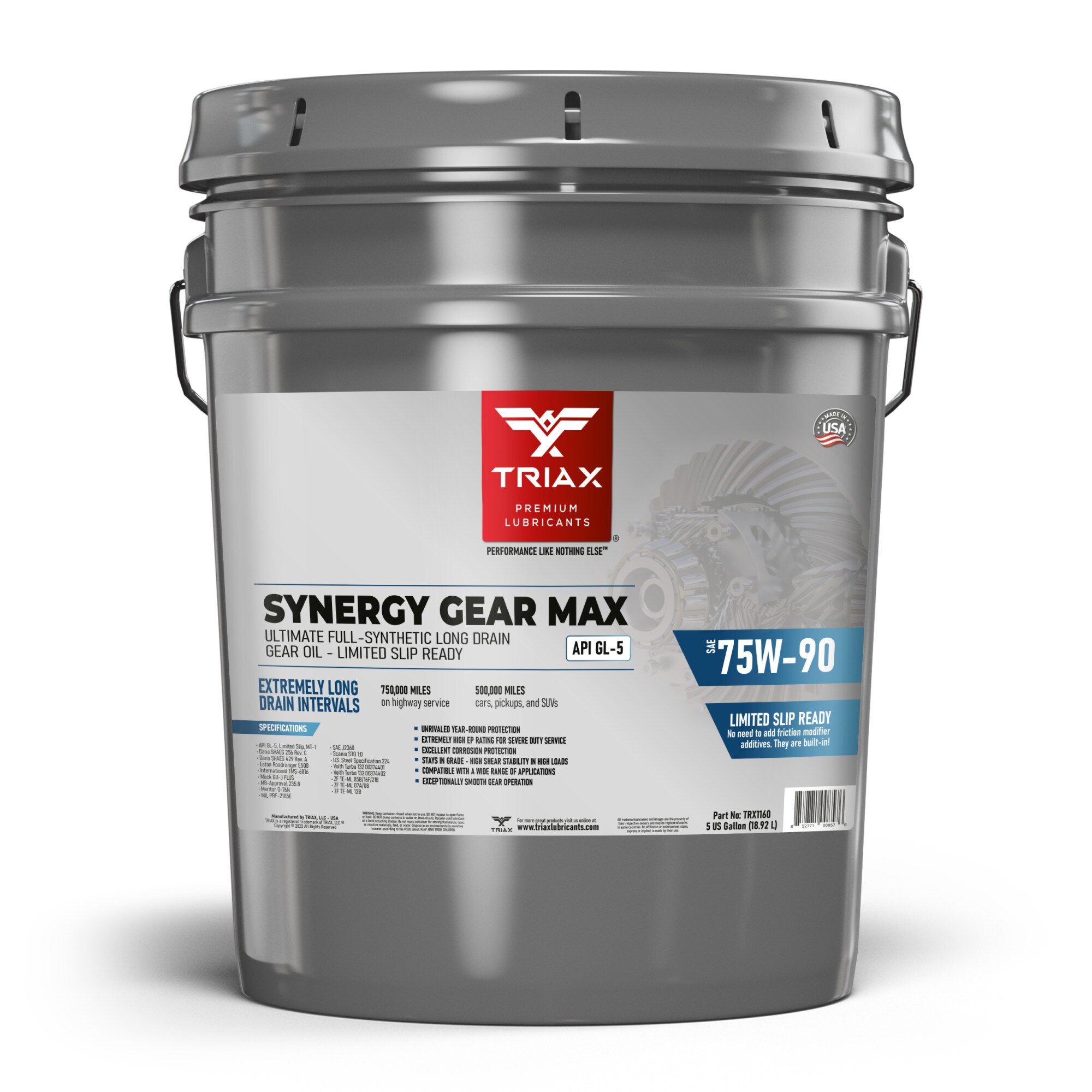 Масло за ръчна трансмисия и диференциал Triax Synergy Gear MAX 75W-90 ...