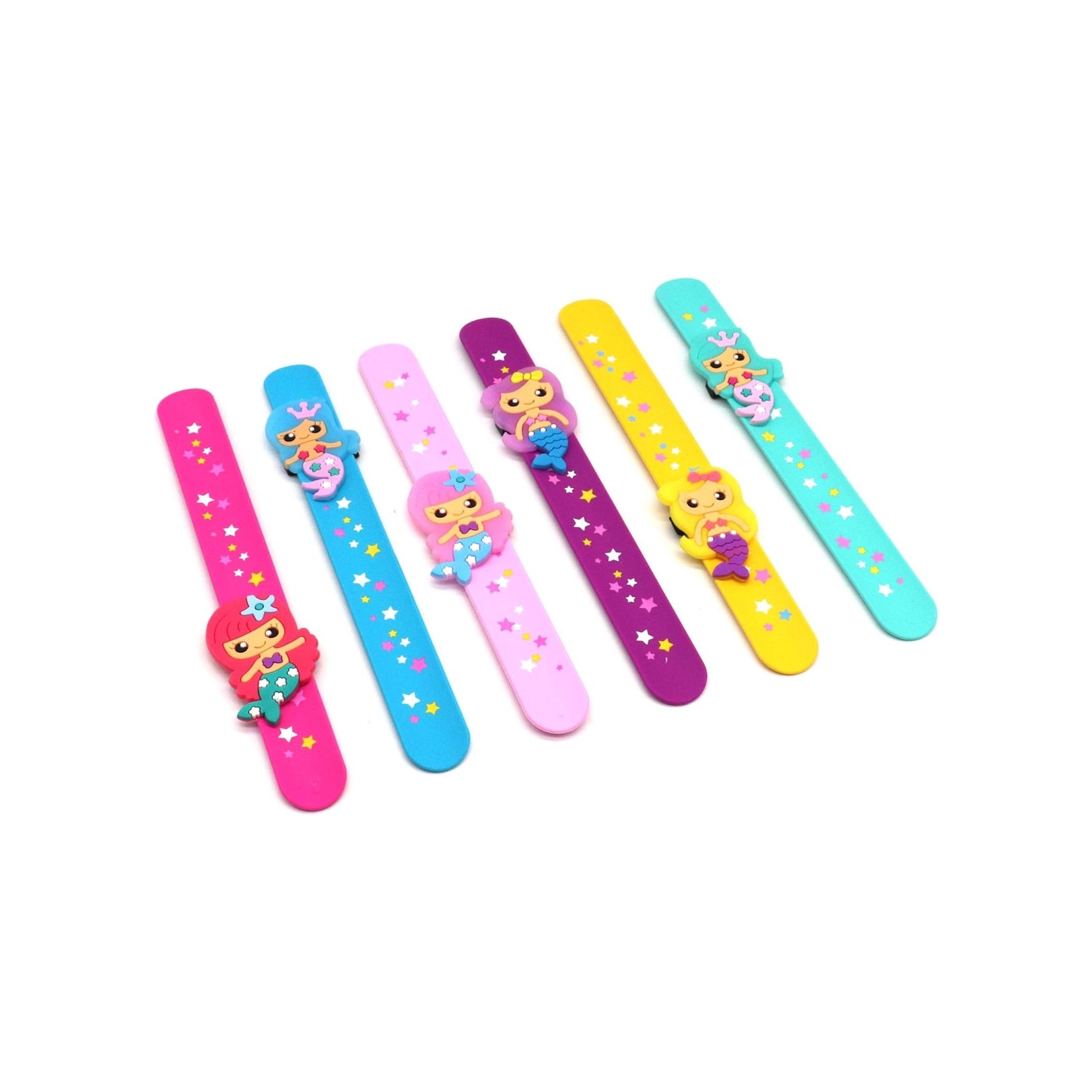 Set 6 bratari pentru copii, Silicon, Multicolor - eMAG.ro