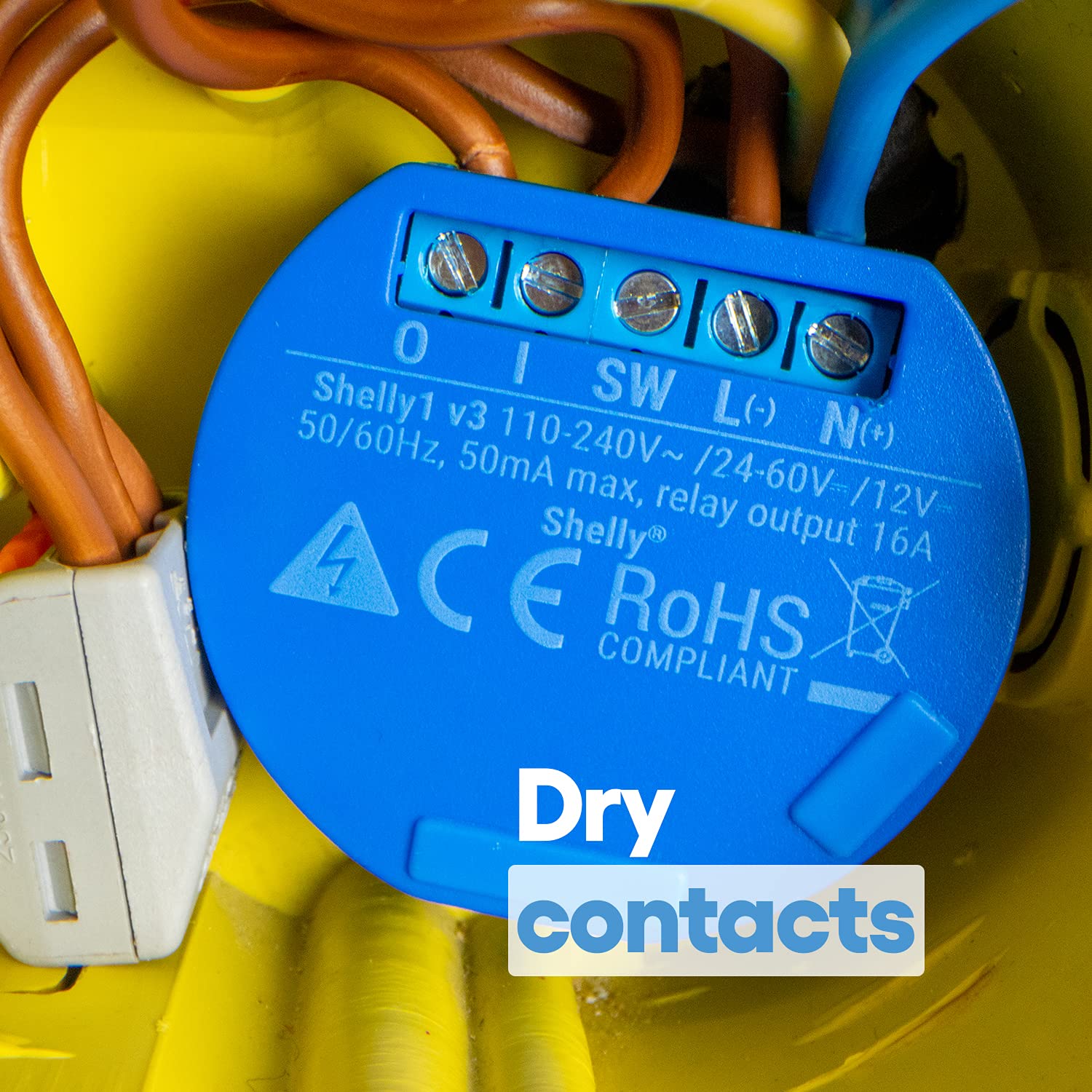 Priza inteligenta Shelly 1, control WiFi la distanta, 3500W, set de 2 ...
